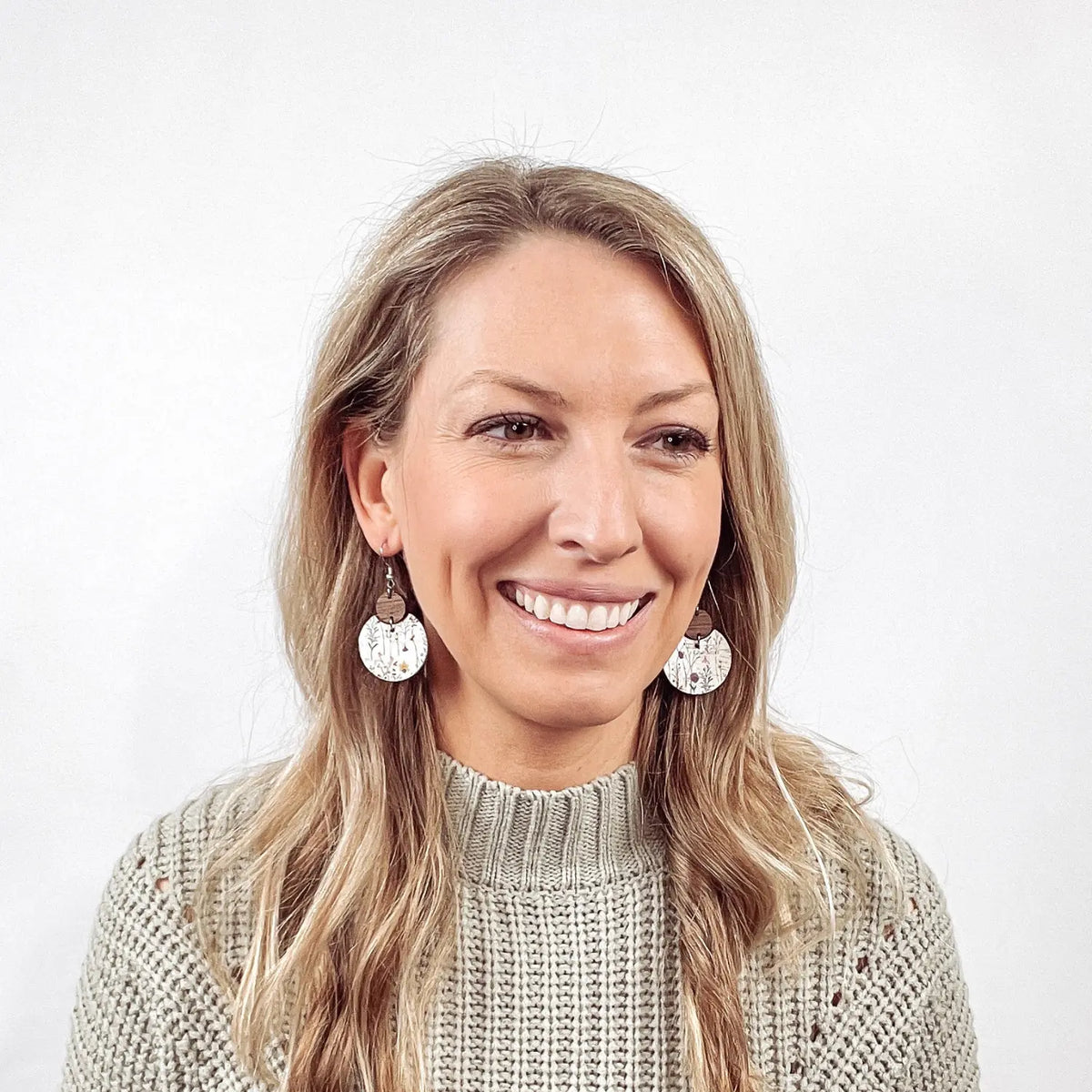 Cora Walnut Wood and Cork Earrings - Creek + Elm